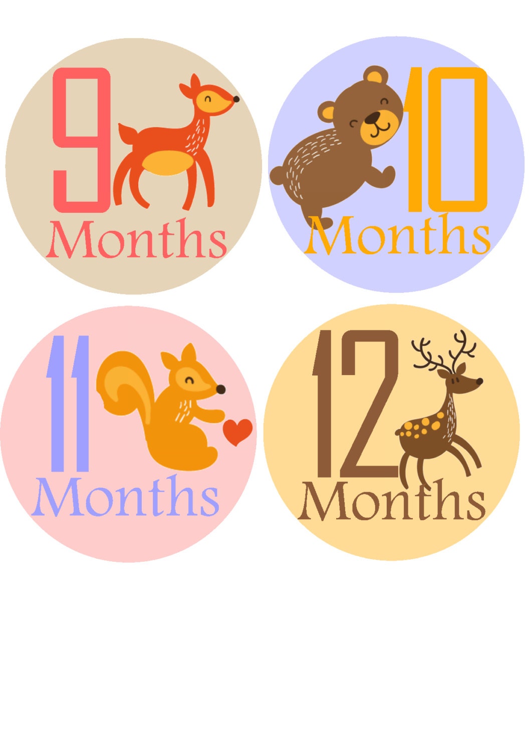 Monatliche Baby Sticker Monat Sticker Baby Monat Sticker Baby | Etsy