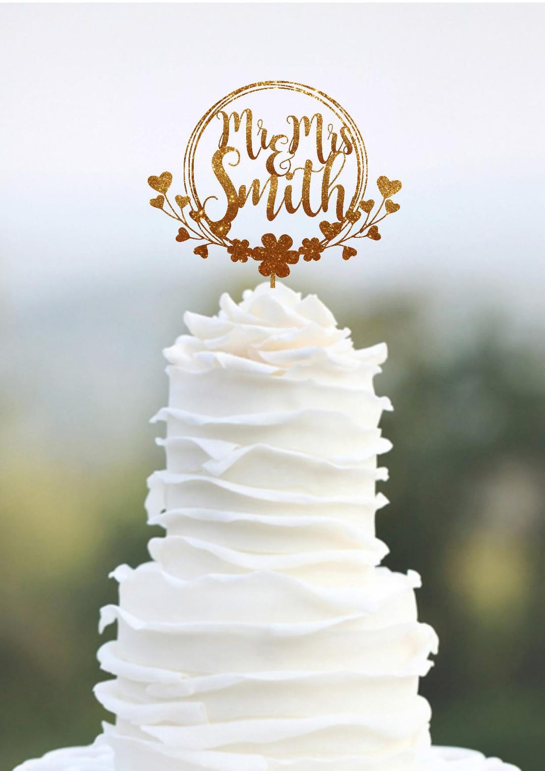 Personalized Wedding Cake Topper Custom Wedding Cake Topper Mr and Mrs ...