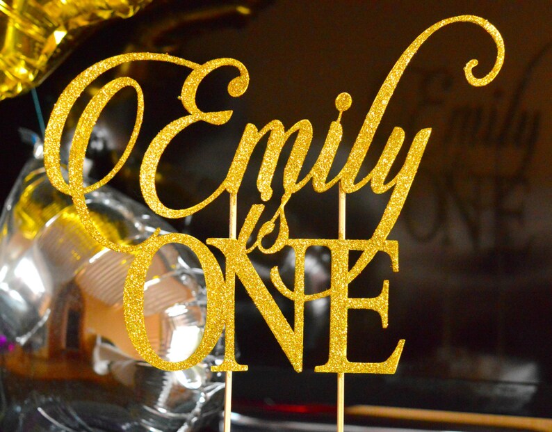 Personalized Cake Topper First Birthday Cake Topper Name Etsy