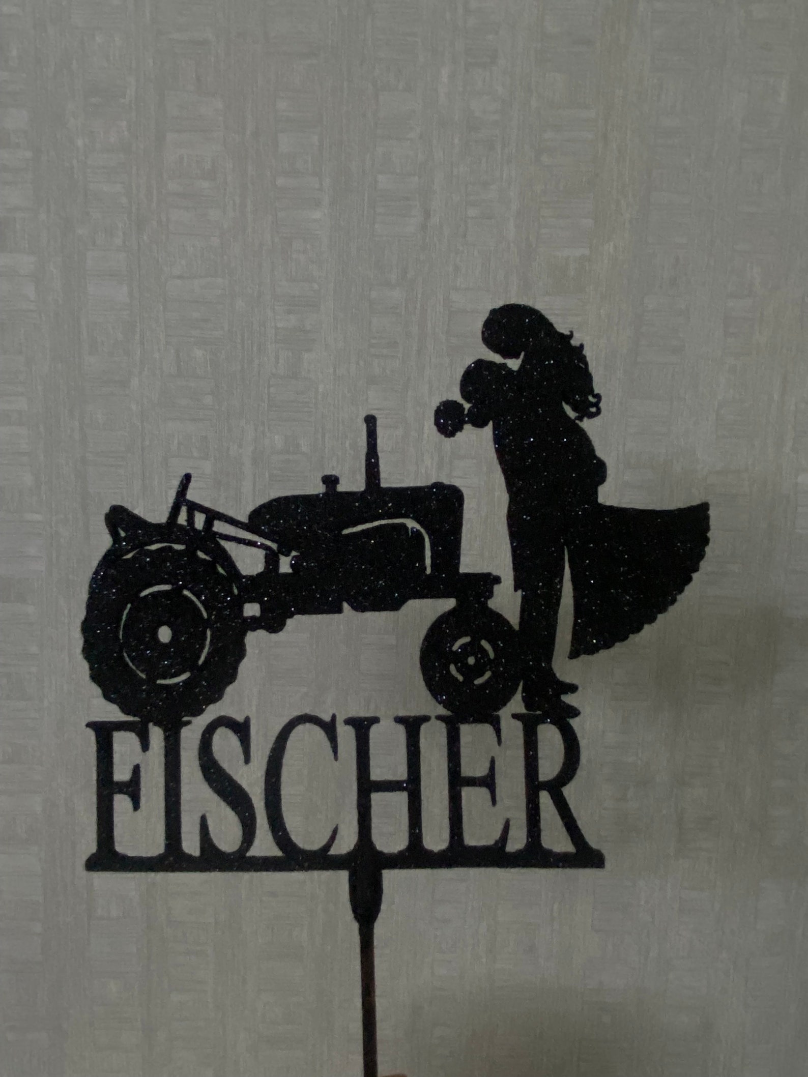 Tractor Wedding Cake Topper Farmer Cake Topper Country Bride and Groom ...