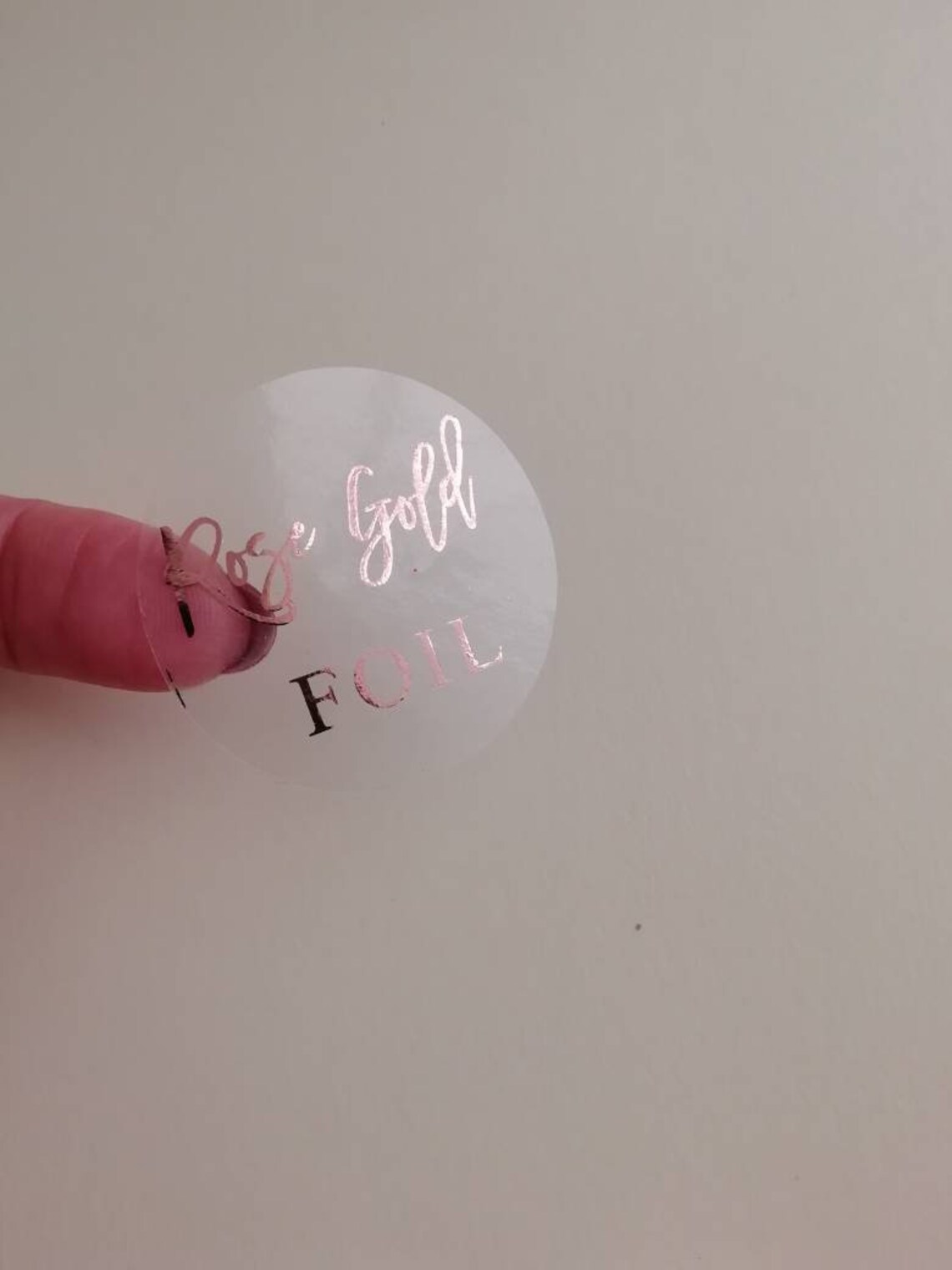 Round Gold Foil Stickers Personalized Clear and White Favor - Etsy