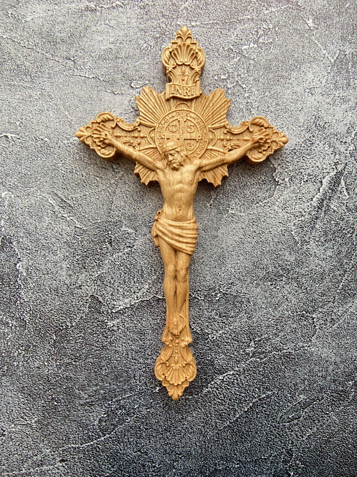 Catholic Cross Wooden Crucifix Carved Religious Home Decor - Etsy