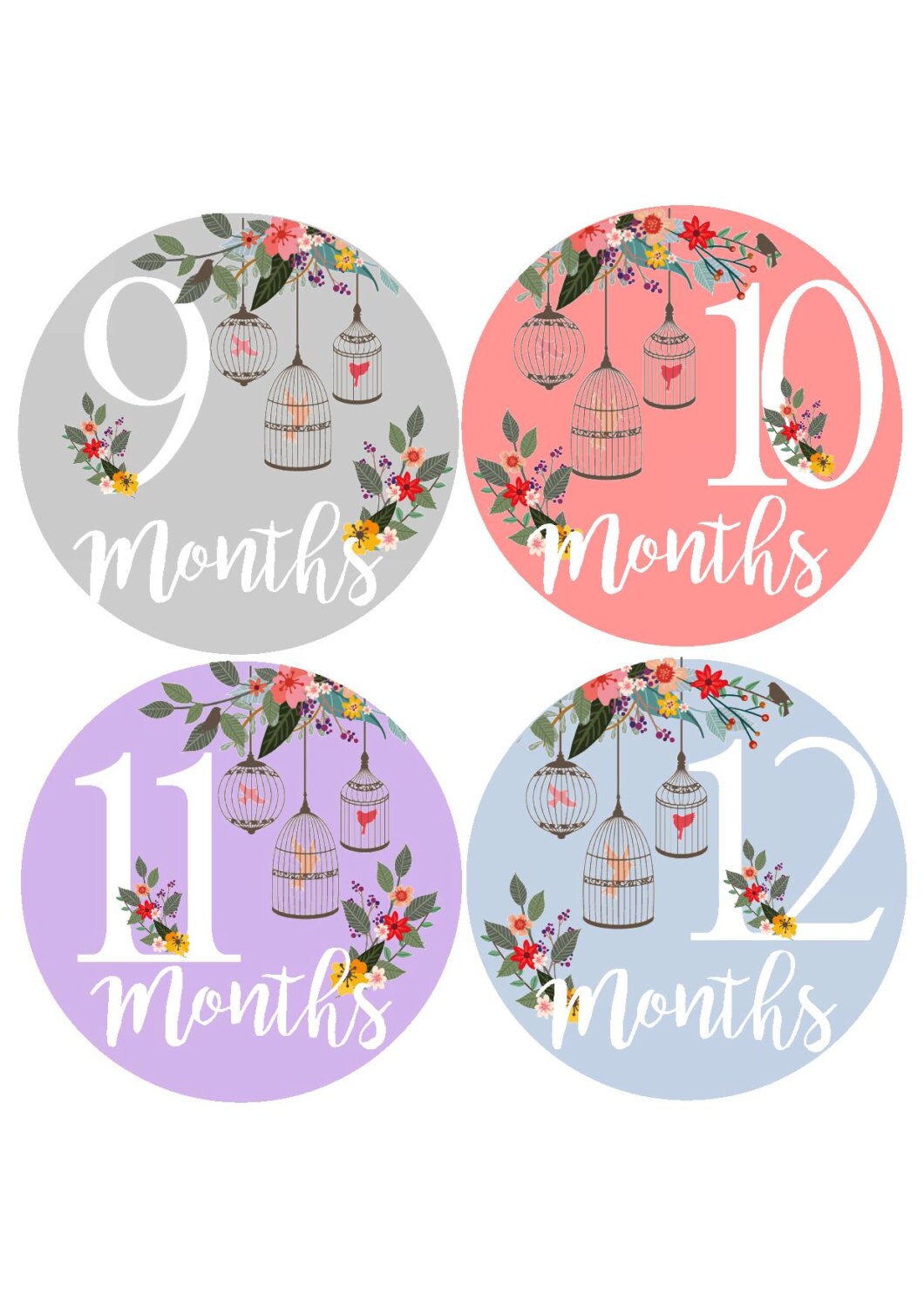 Baby Stickers Month Milestone Baby Stickers Monthly Stickers - Etsy