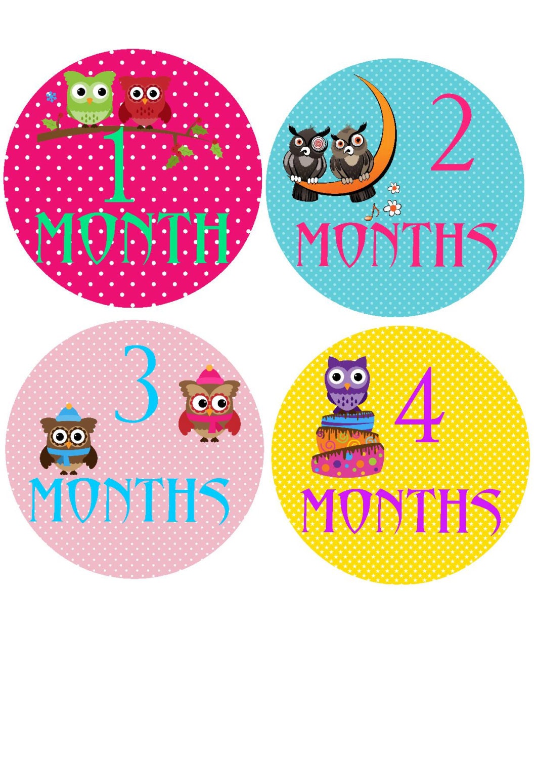 Sticker Baby Monthly Stickers Month Stickers Bodysuit | Etsy