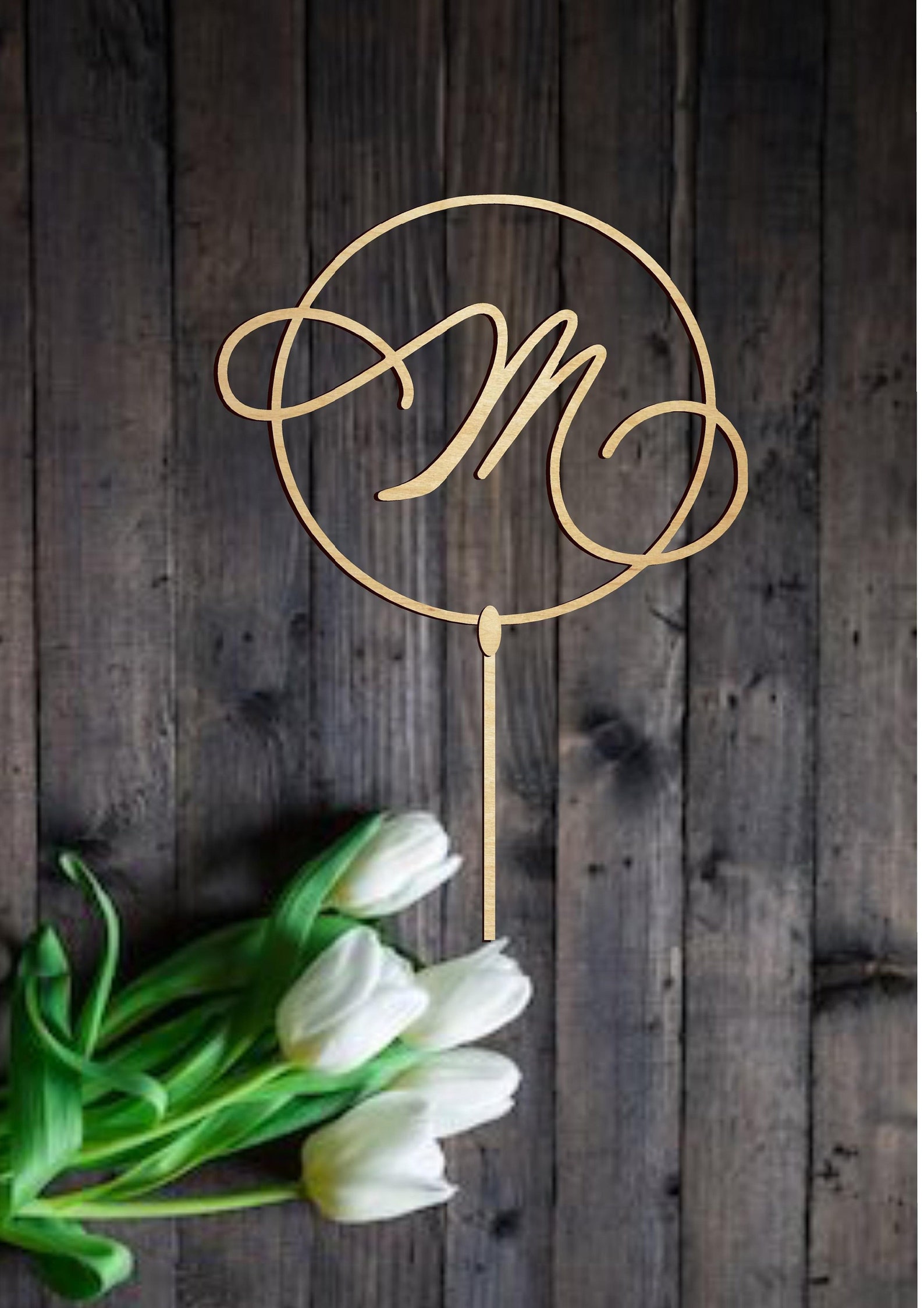 Letter M Cake Topper for Wedding Initial Cake Topper Custom - Etsy