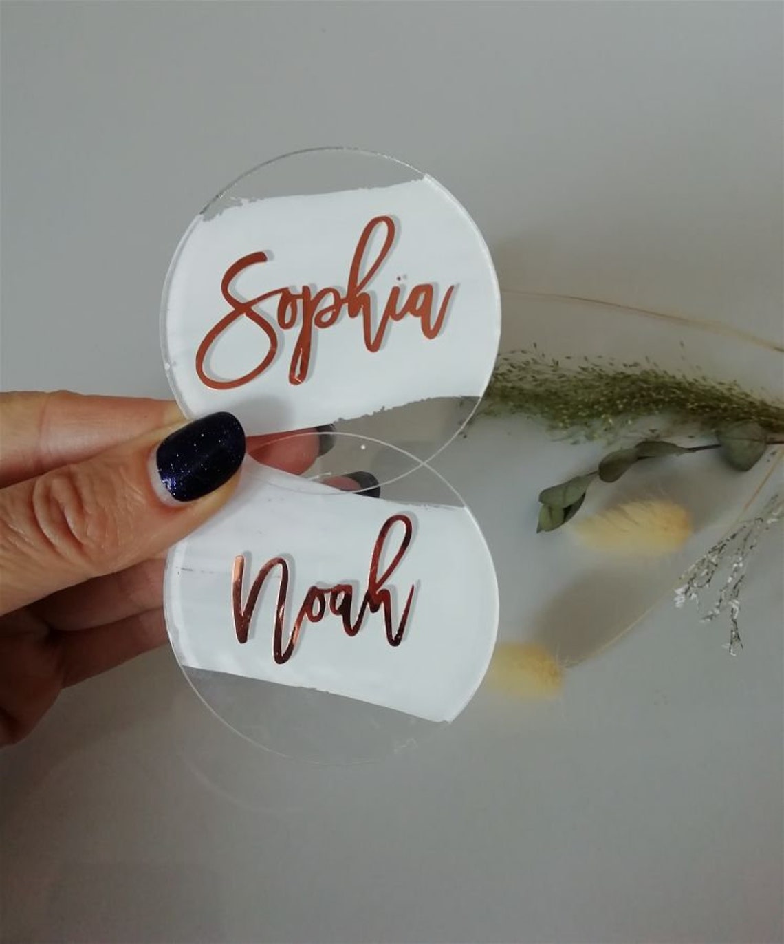 Wedding Acrylic Place Cards Modern Calligraphy Name Card Party | Etsy