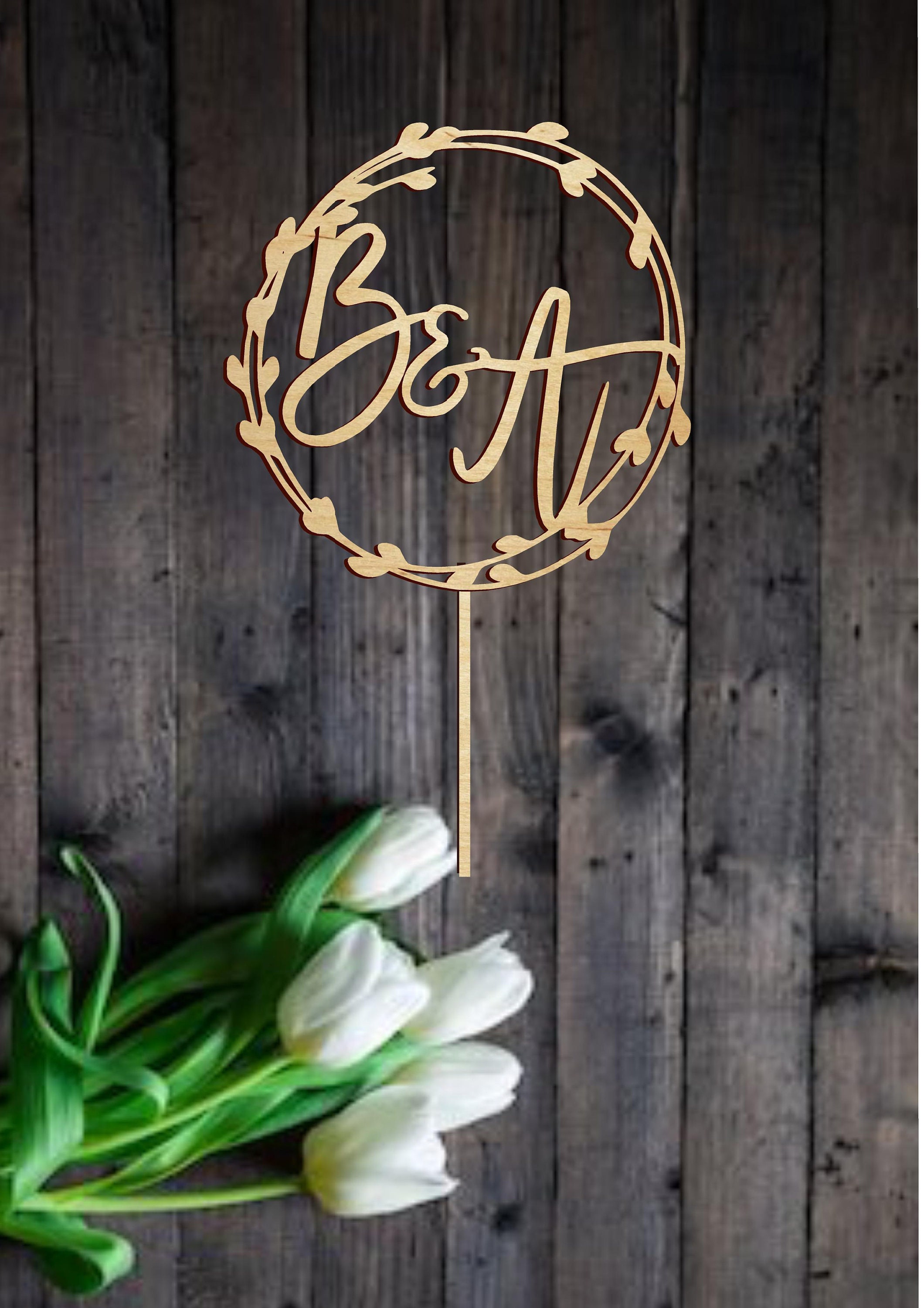 Personalized Initials Wedding Cake Topper Monogram Cake Topper - Etsy