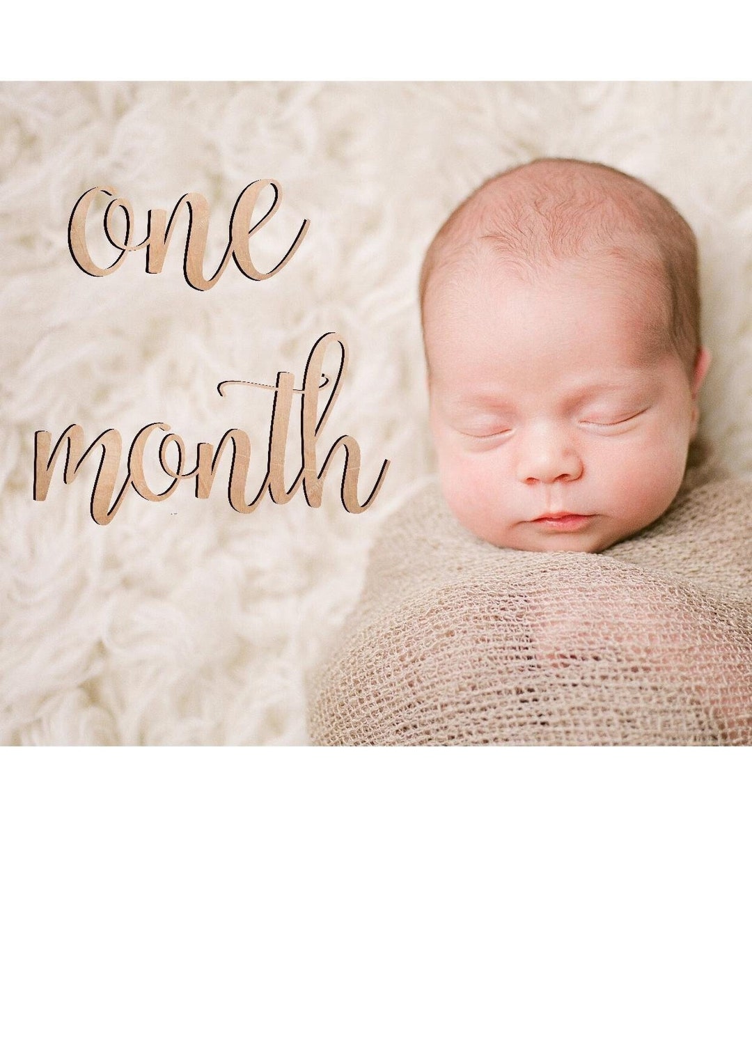 Baby Monthly Milestone Wood Cut Sign Photo Prop First Year Baby Shower ...