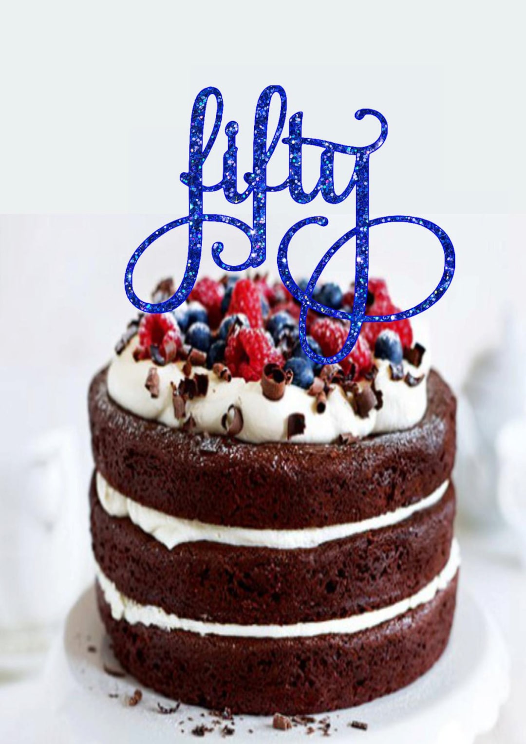 Fifty Cake Topper Birthday Cake Topper 50th Birthday Cake Topper ...