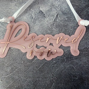 Reserved Row Sign Custom Wedding Reserved Sign Ceremony Reserved Seat ...