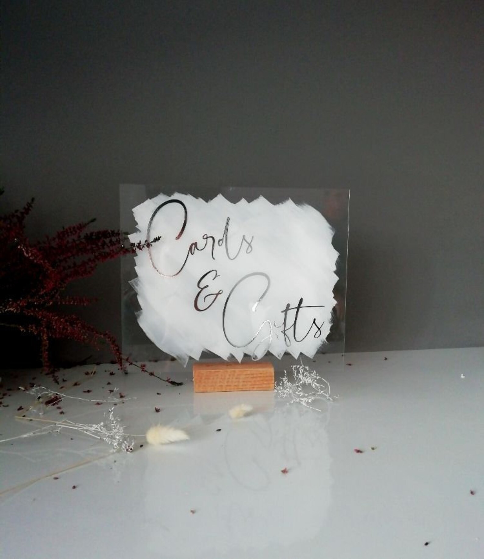 Clear Acrylic Wedding Sign Cards and Gifts Table Sign for | Etsy