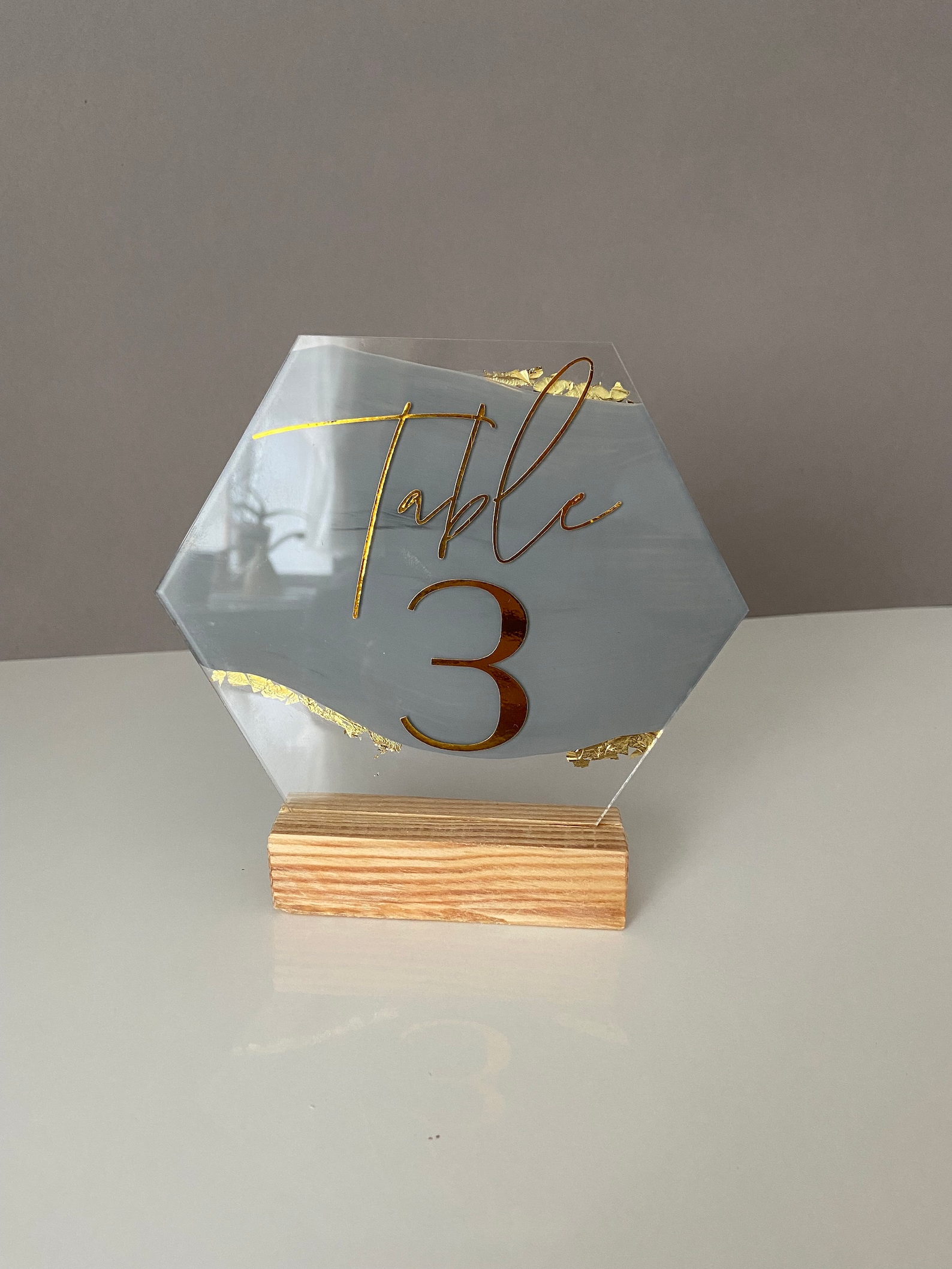 Geometric Clear Table Numbers Acrylic Wedding Table Numbers | Etsy