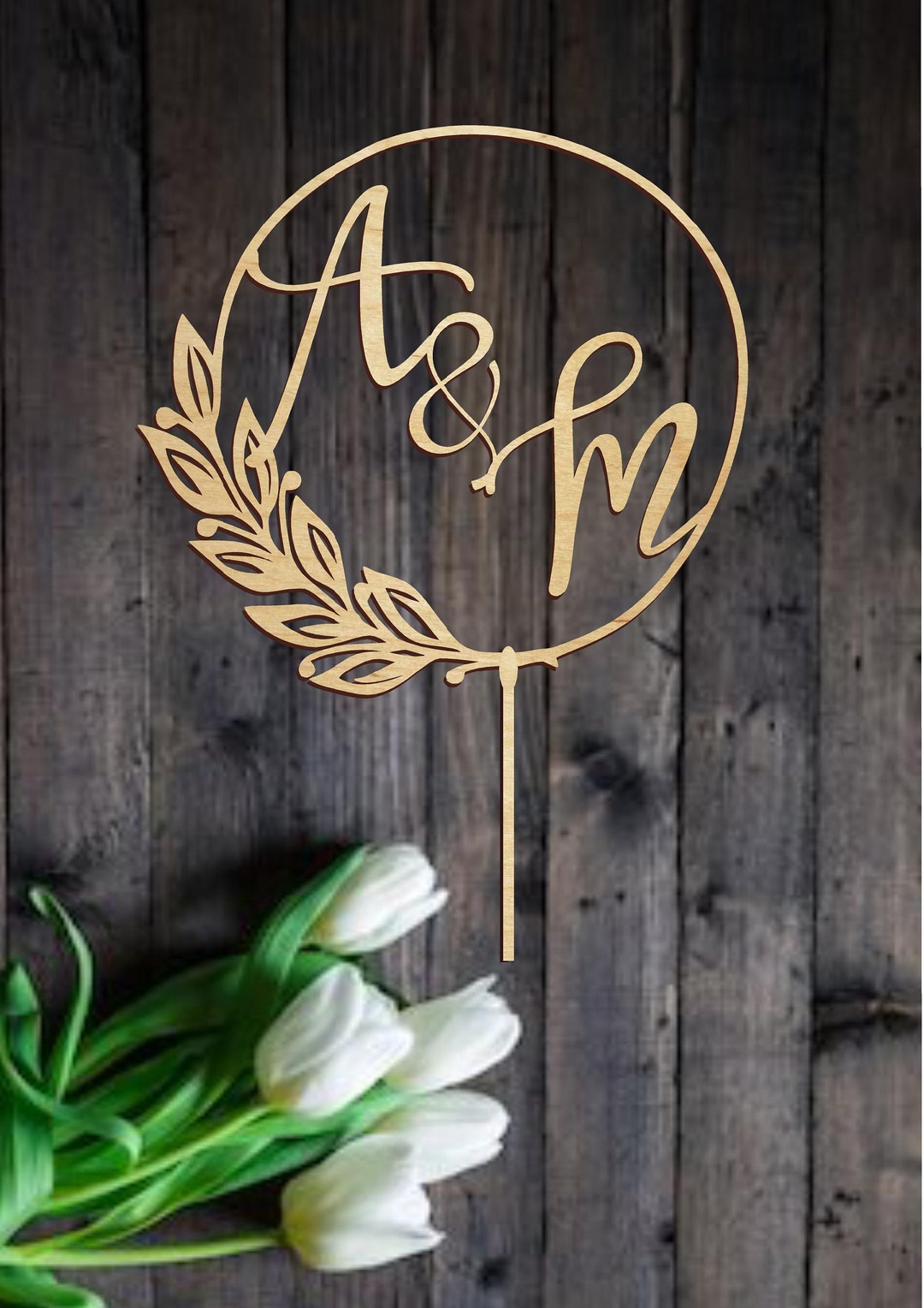Initial Cake Topper Monogram for Wedding Letter Cake Topper ...
