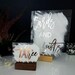 Wedding Acrylic Clear Glass Table Signs Painted Back With - Etsy