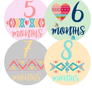 Baby Month Stickers Monthly Baby Stickers Monthly Bodysuit Sticker ...
