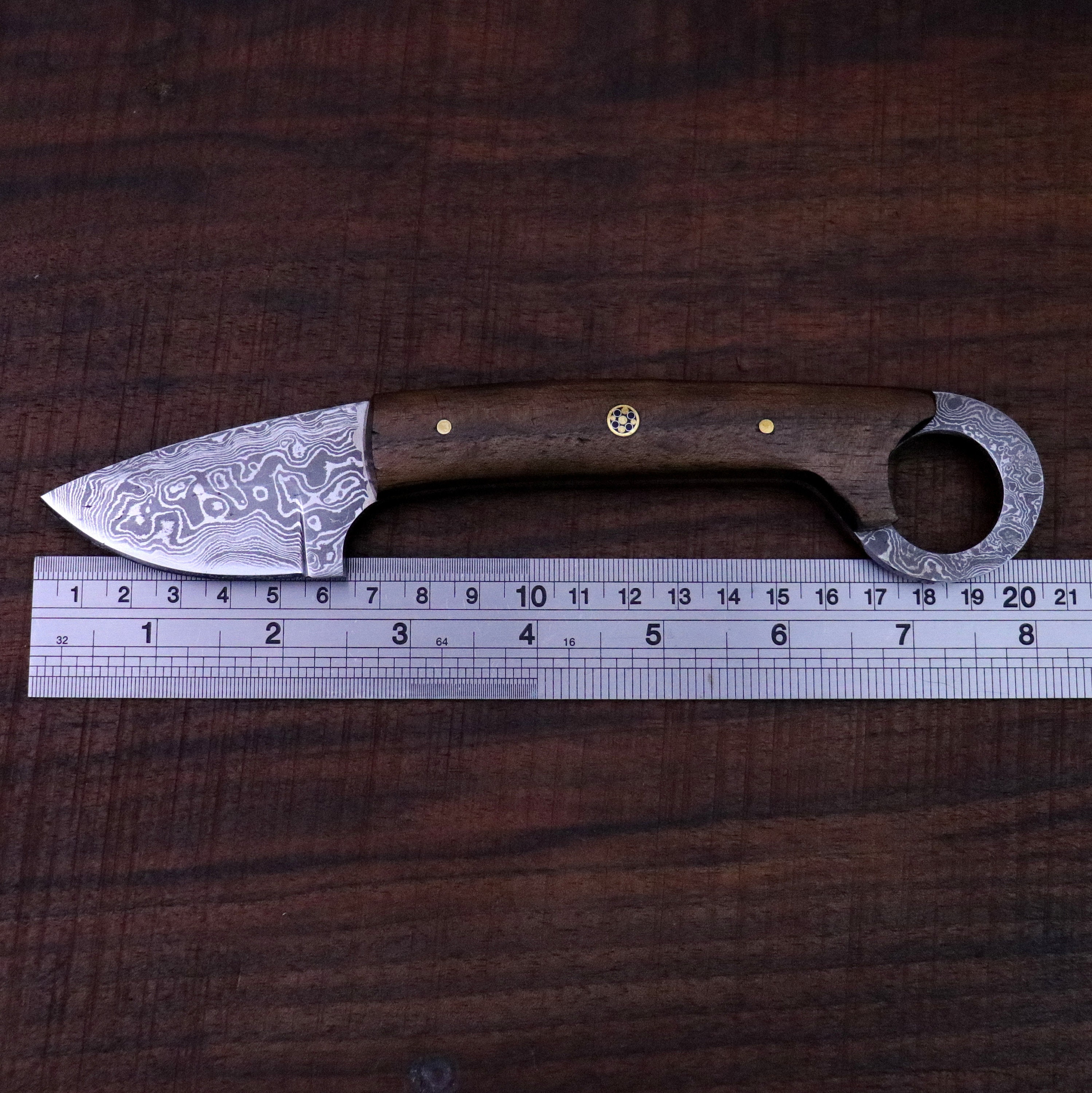 Damascus Short Blade Karambit Knife Hunting Camping | Etsy