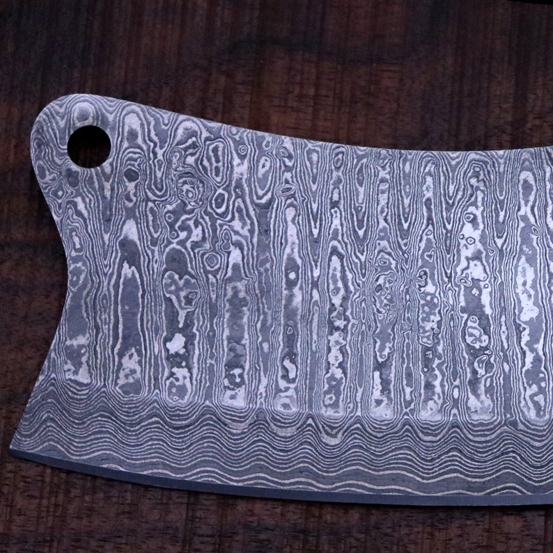 Handmade Damascus Cleaver With Walnut Wood Handle. Hunting - Etsy