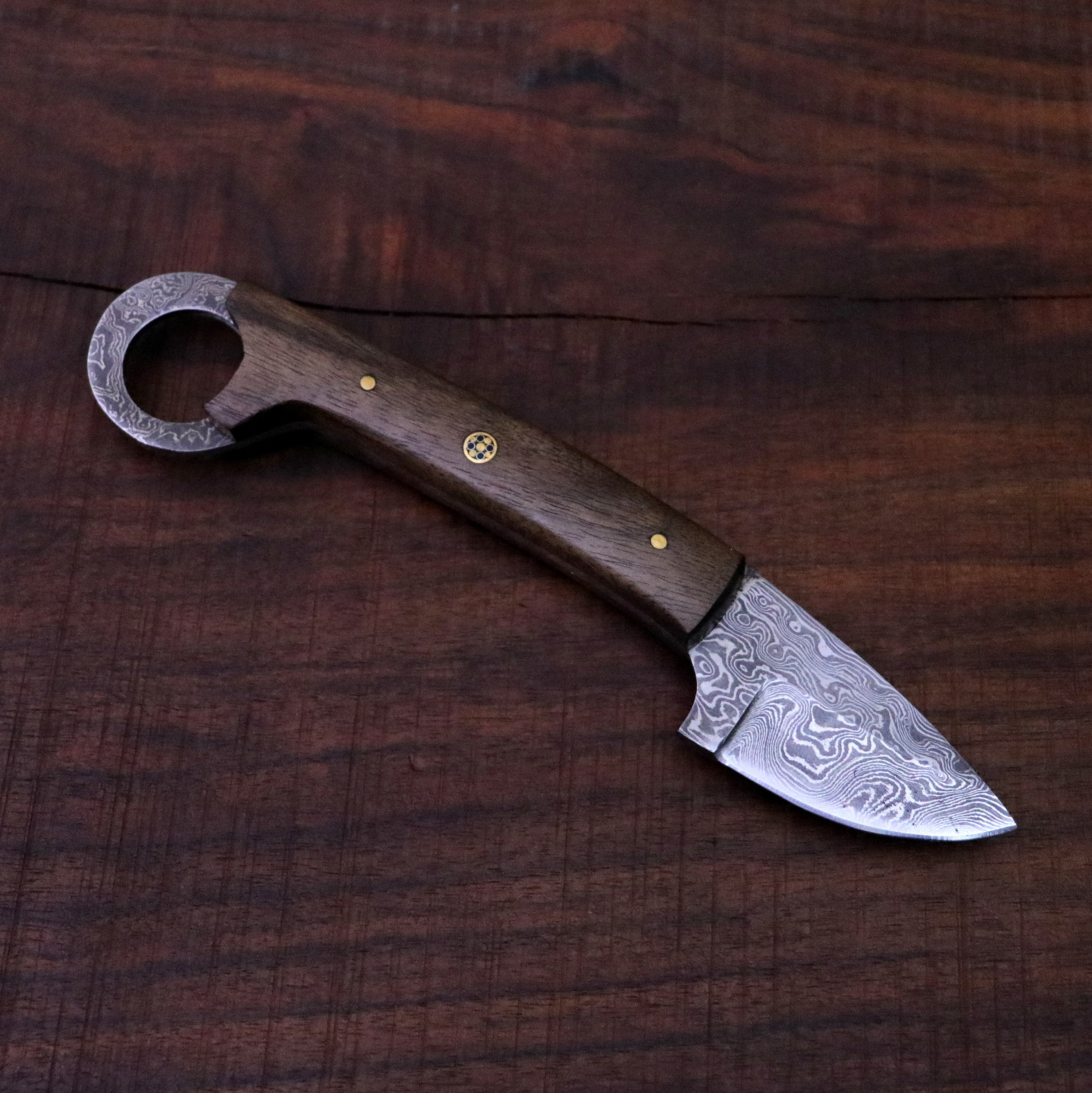 Damascus Short Blade Karambit Knife Hunting Camping | Etsy