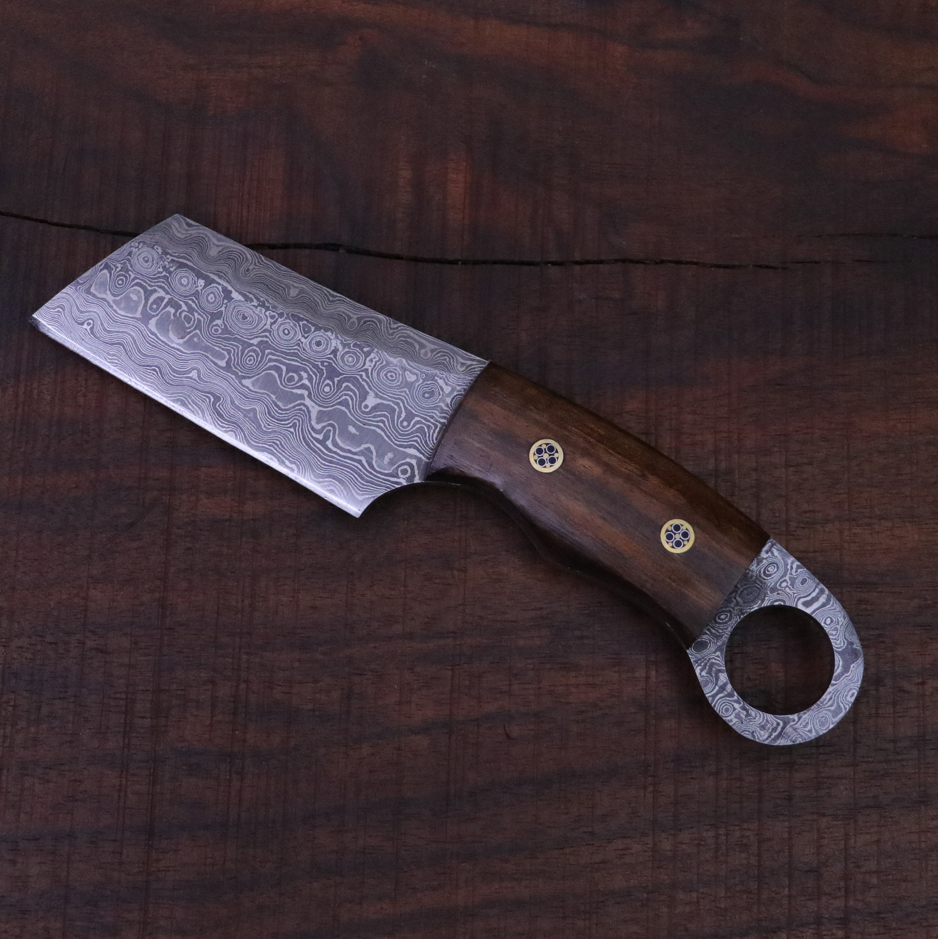 Damascus Bushcraft Cleaver Knife Hunting Camping Survival - Etsy