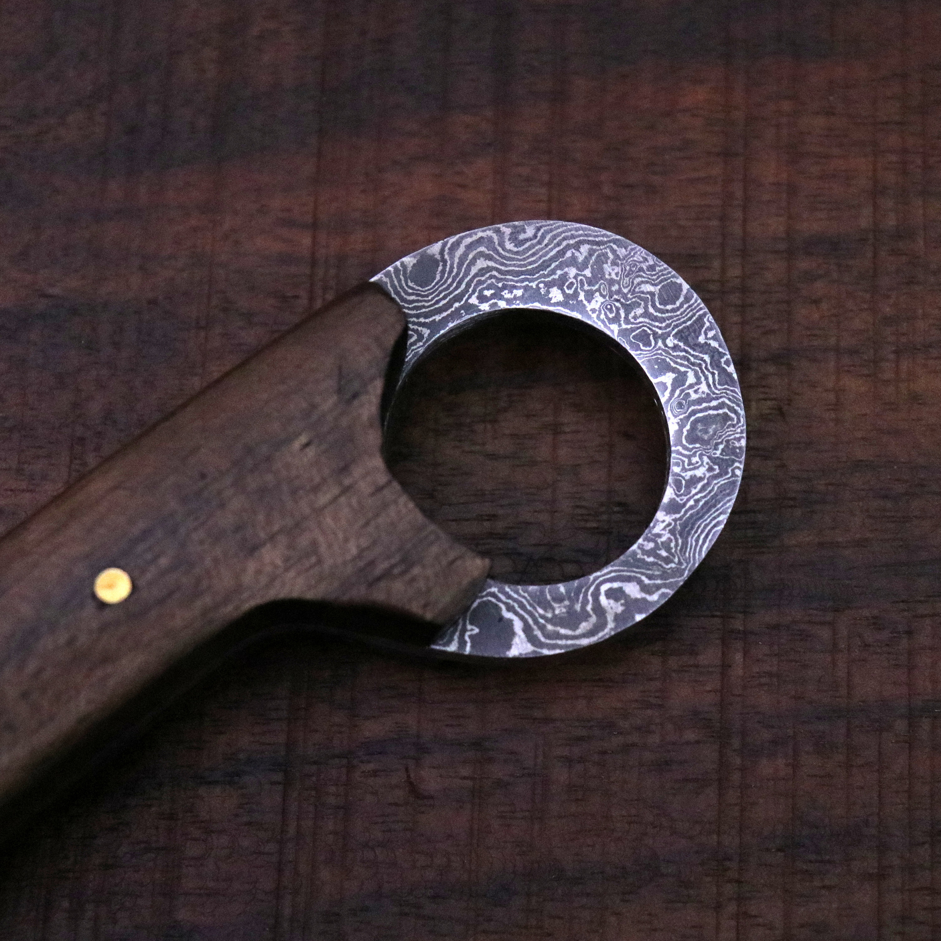 Damascus Short Blade Karambit Knife Hunting Camping | Etsy
