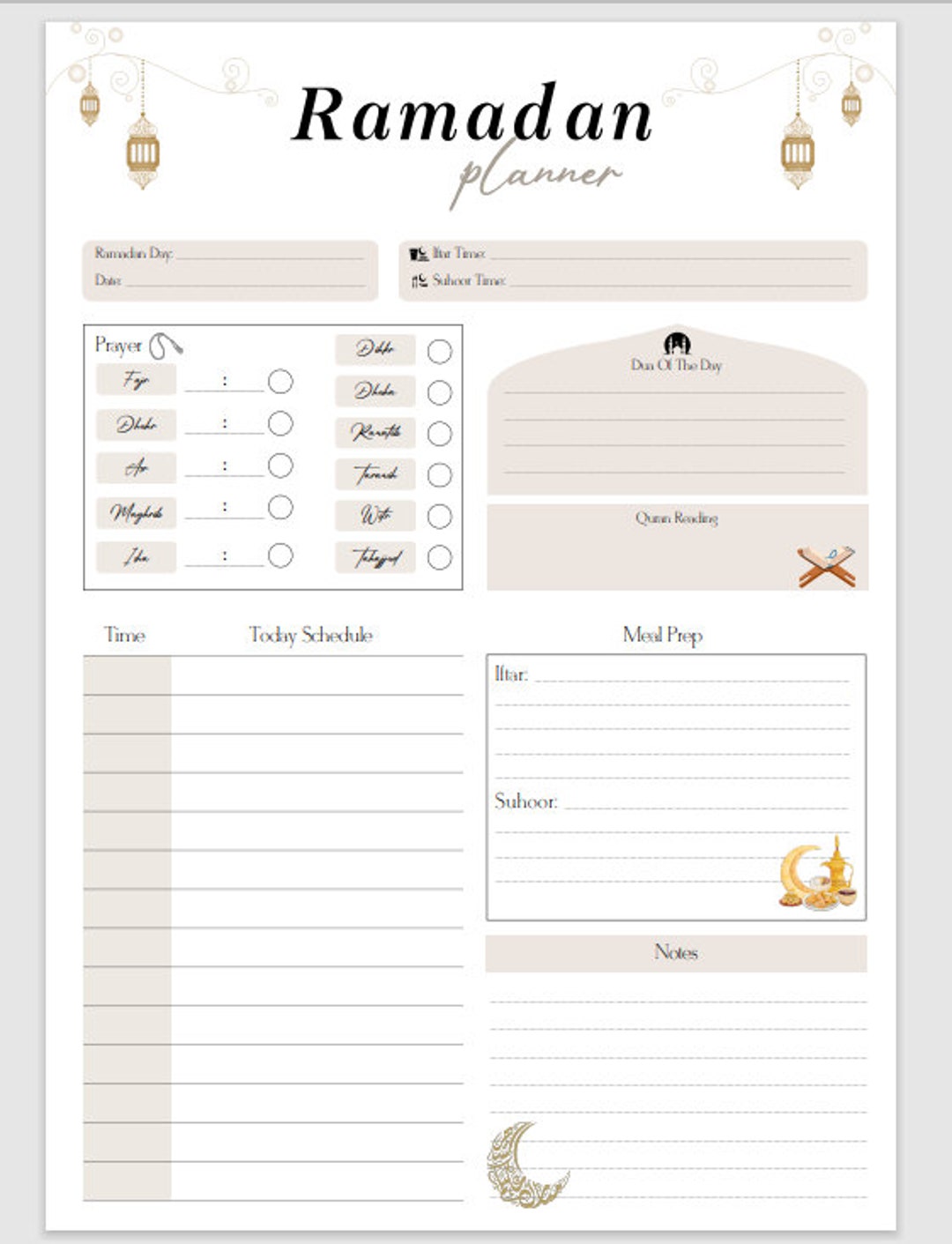 Ramadhan Planner | Quran Tracker | Salah Tracker | Islamic Planner ...