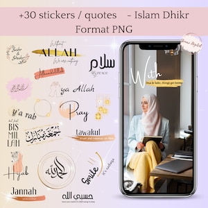 30 Islamic Digital Download Stickers, Goodnotes Stickers, Digital ...