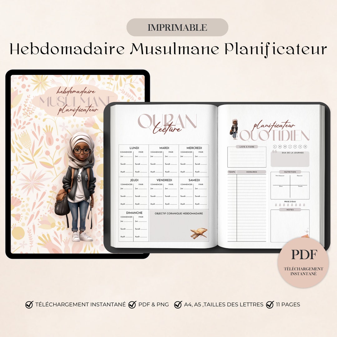 Weekly Muslim Planner | Quran Tracker | Salah Tracker | Islamic Planner ...