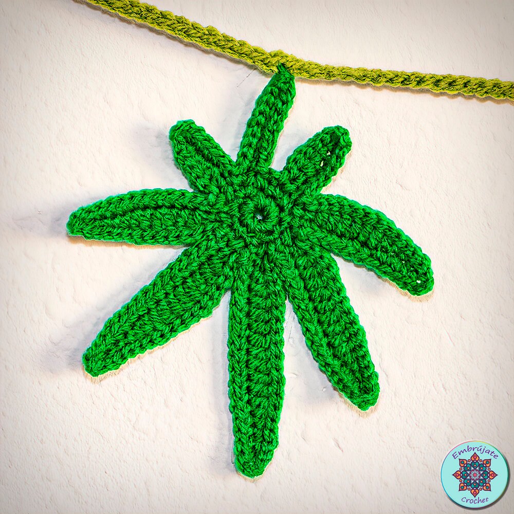 Crochet Cannabis Garland, Marijuana Themed Party Decoration, Funny ...
