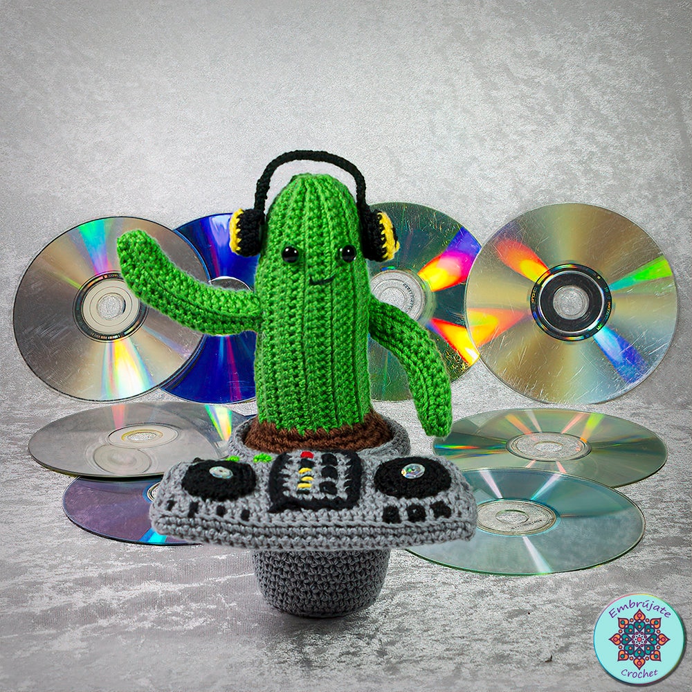 Cactus DJ De Crochet, Regalo Para DJ, Regalo Para Estudio Grabación ...