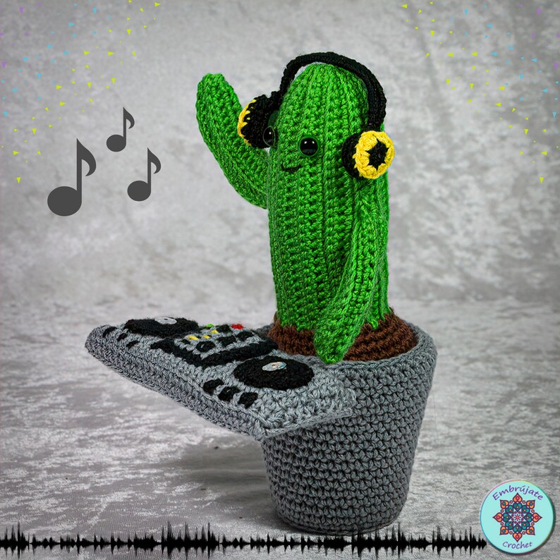Cactus DJ De Crochet, Regalo Para DJ, Regalo Para Estudio Grabación ...