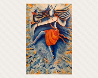 Lord Shiva Nataraja Adiyogi Modern Contemporary Handade Original ...
