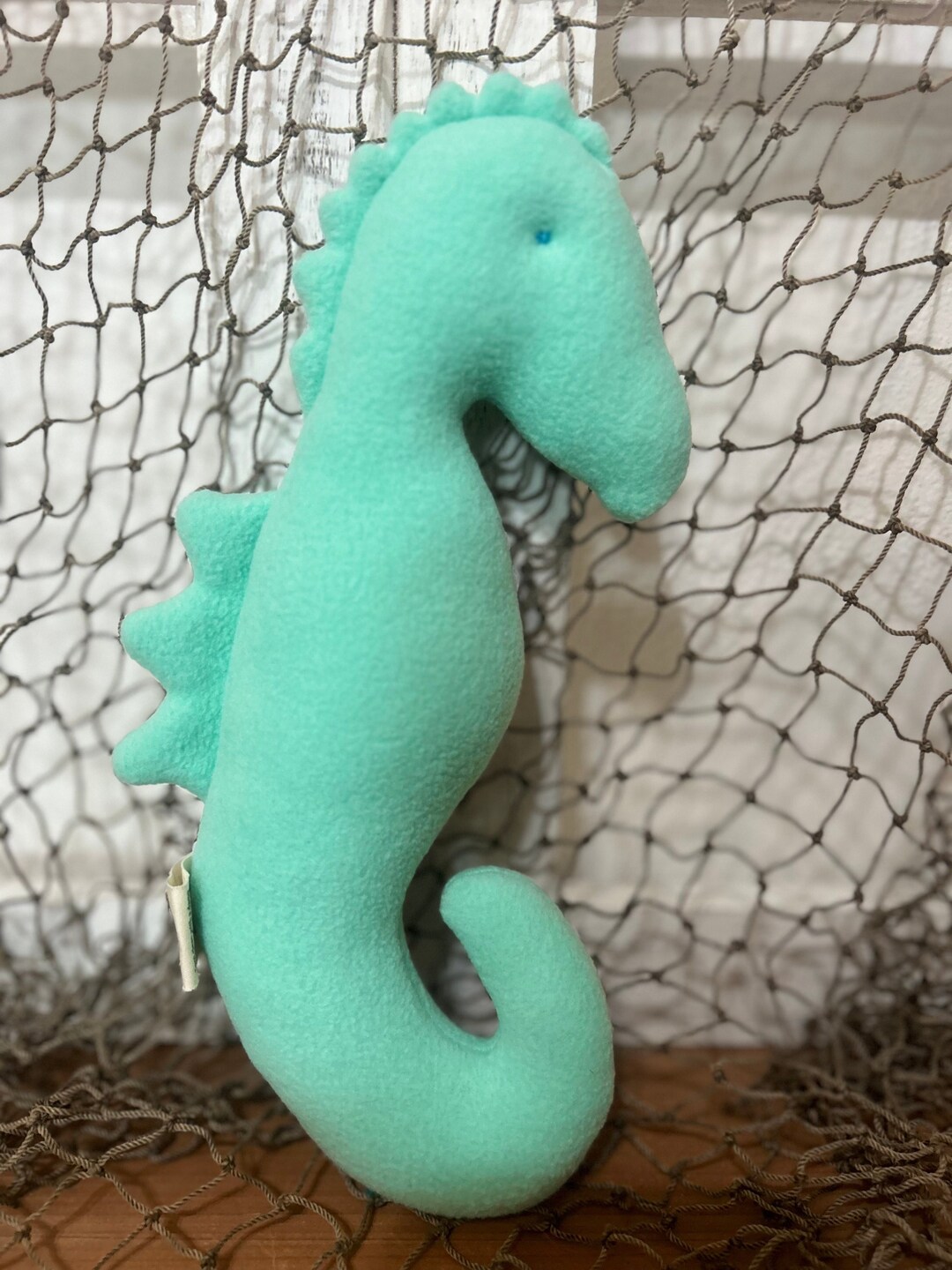 Teal Seahorse Stuffed Animal, Under the Sea Nautical Nusery Decor, Baby ...