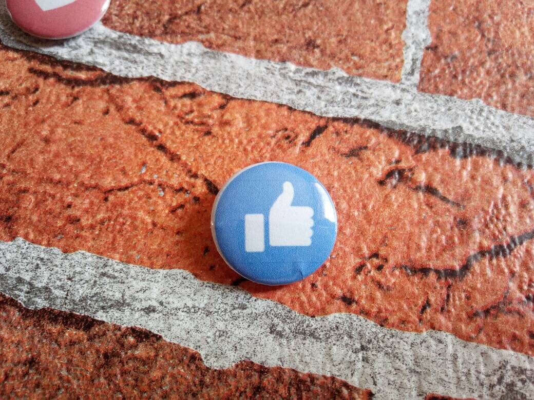 25mm/1 Inch Button Badge Social Media Reactions Pin Badge, Collectable ...
