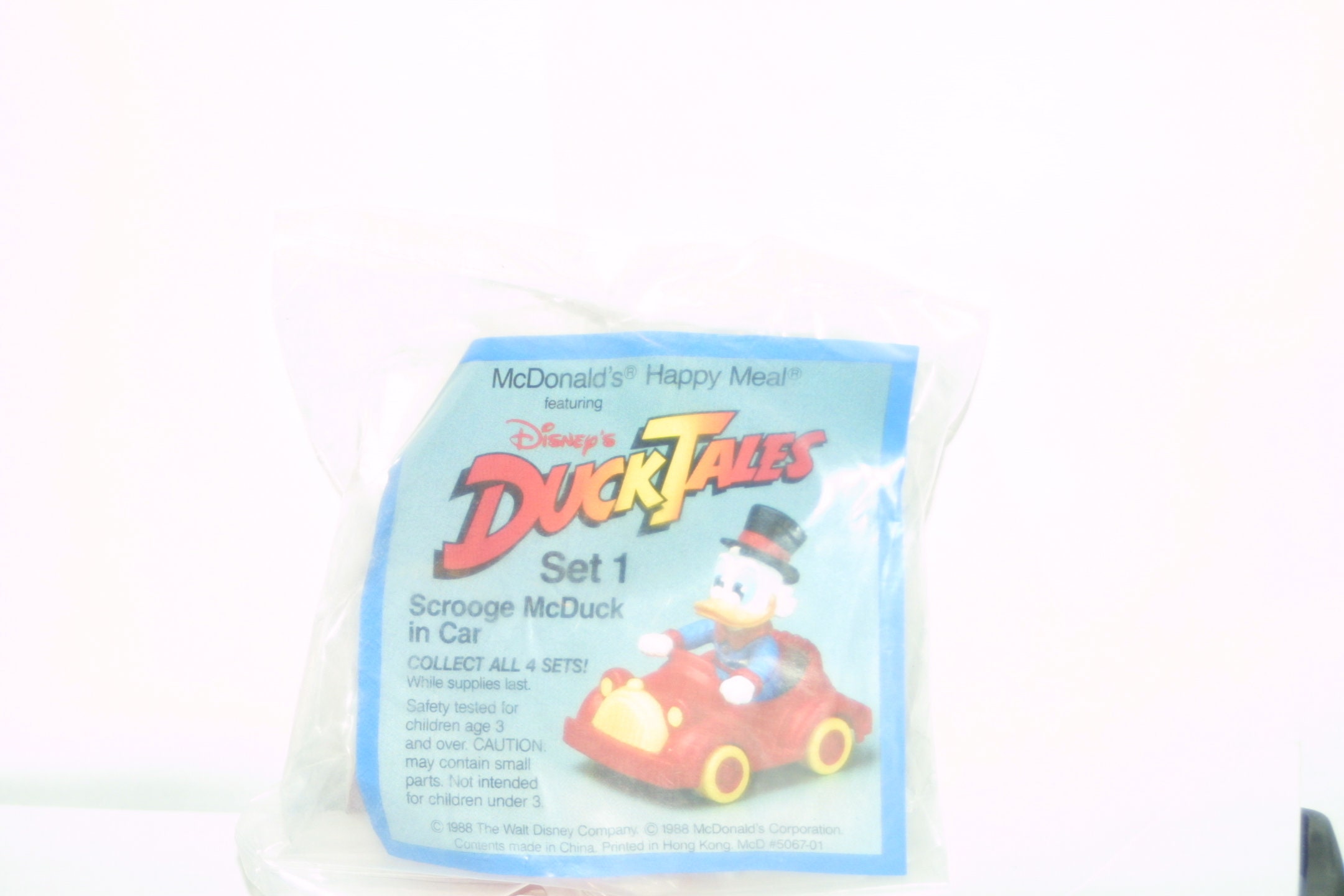 Vintage 1988 Mcdonalds Disney Ducktales Set 1 Scrooge Mcduck in Car New ...