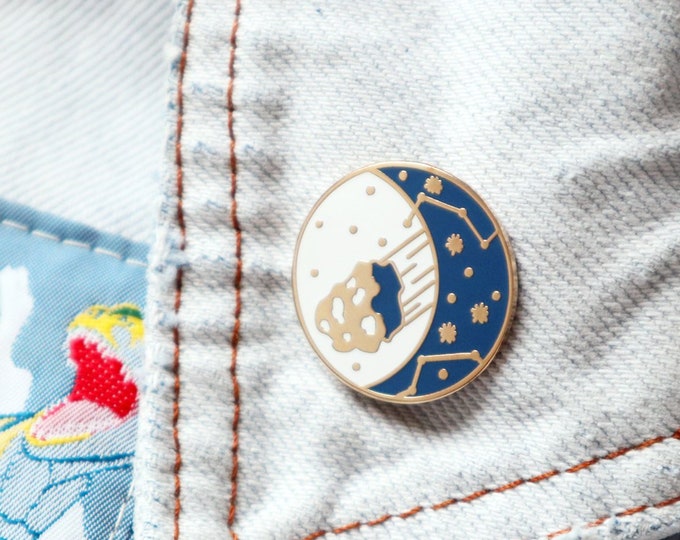 Cosmic Enamel Pin / Meteorite Pin - Etsy
