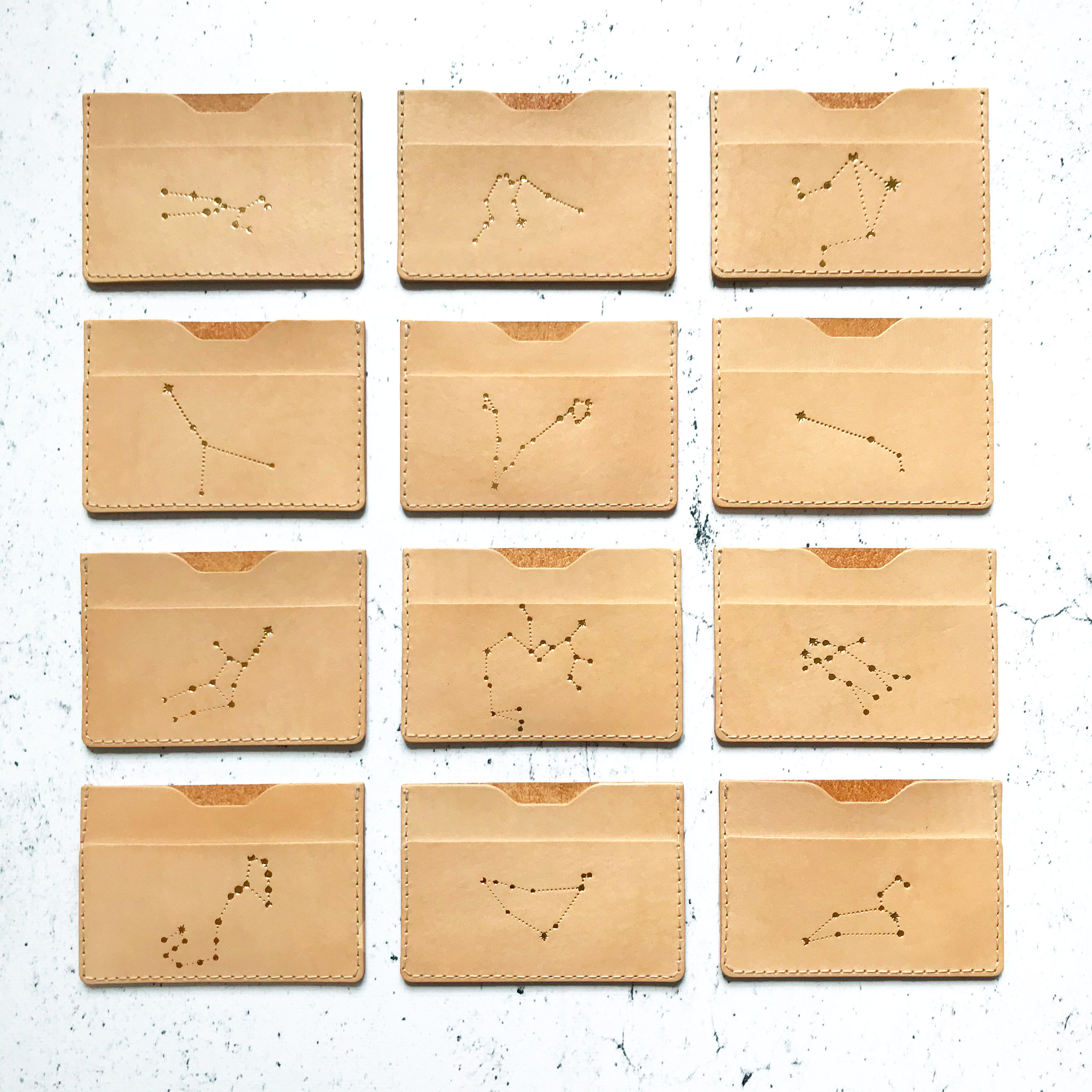 Zodiac Card Holder Leather Astrological Sign Card Case - Etsy