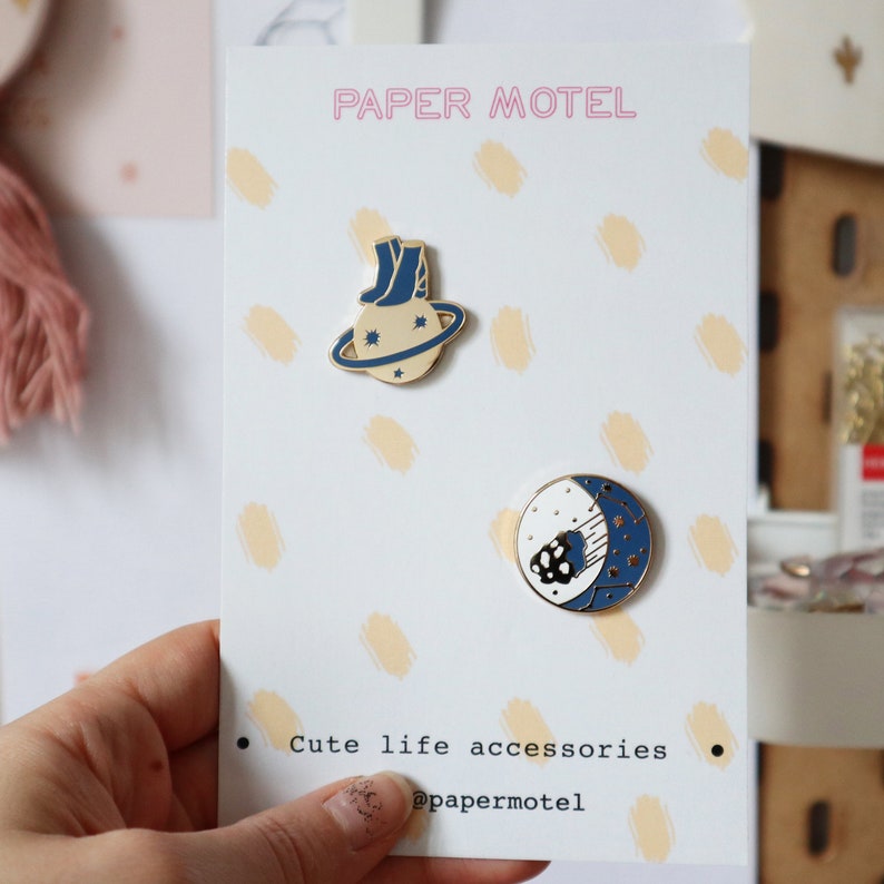 Cosmic Pins Set Moon Phases Enamel Pin Starry Sky Pin - Etsy