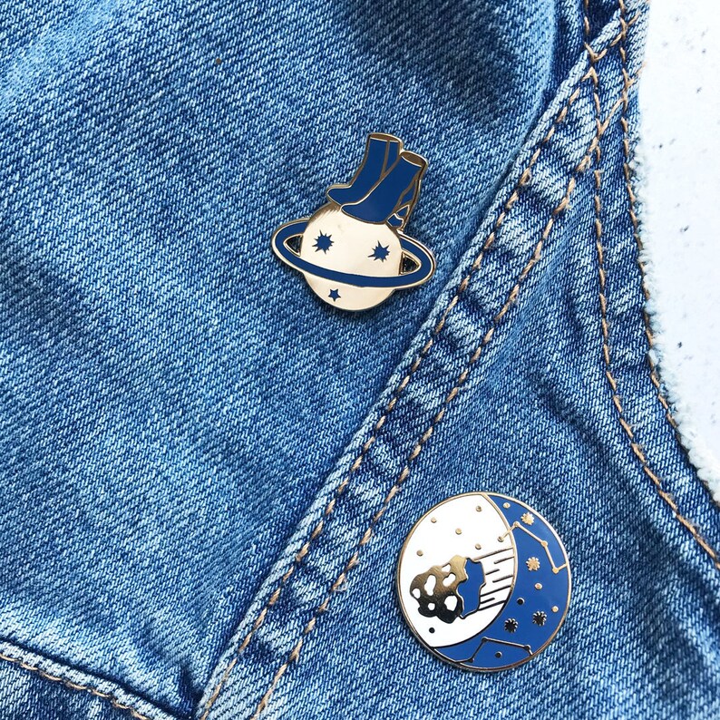 Cosmic Pins Set Moon Phases Enamel Pin Starry Sky Pin - Etsy