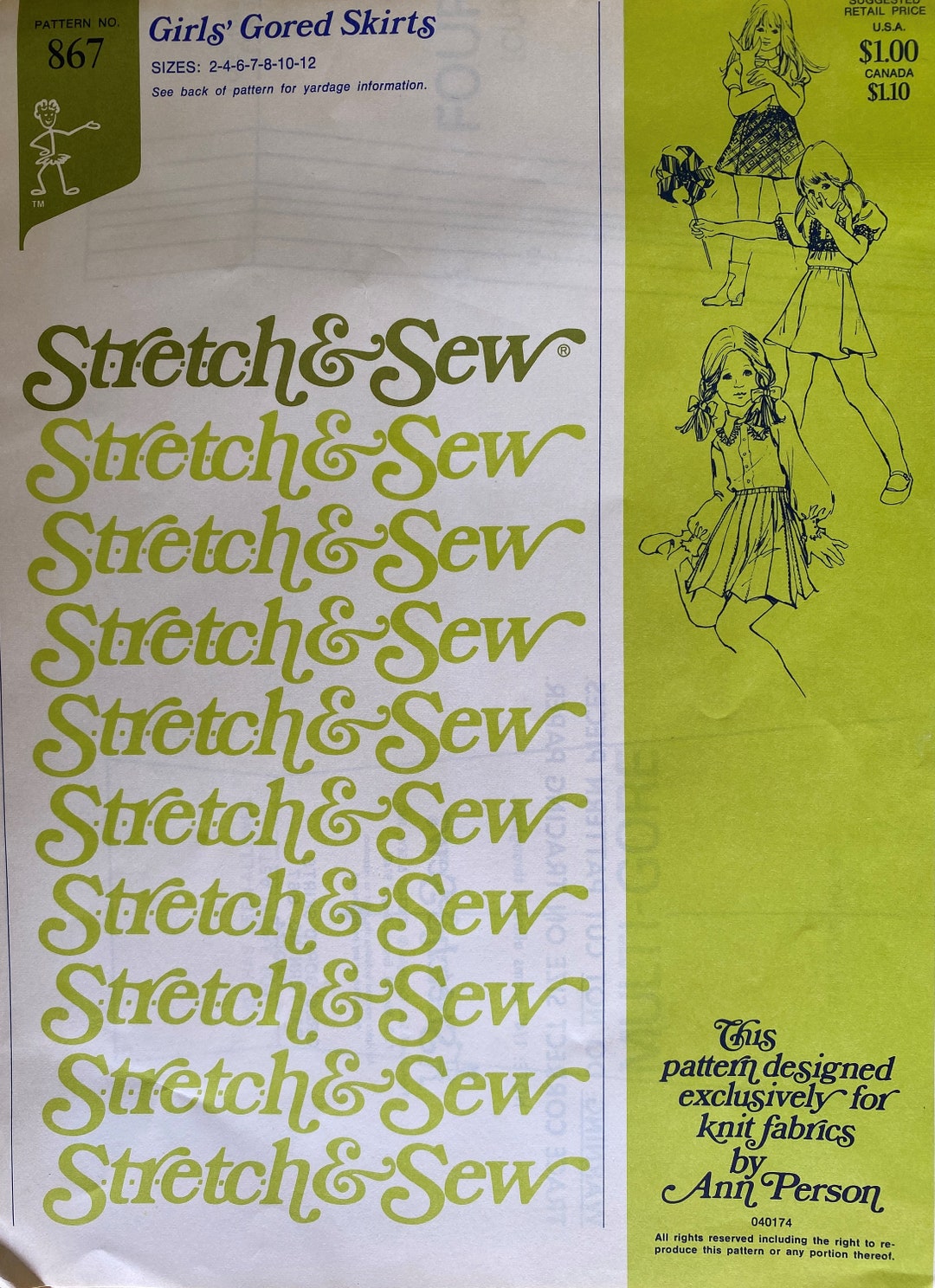 Stretch & Sew Pattern 867, Vintage Sewing Pattern by Ann Person ...