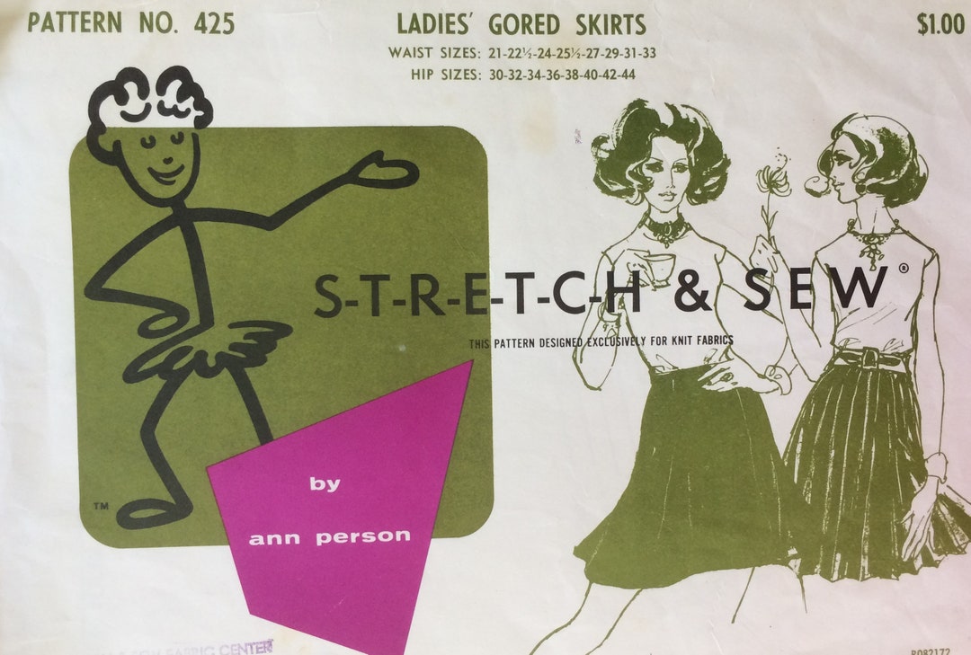 Stretch & Sew by Ann Person, Pattern 425, Vintage Sewing Pattern ...