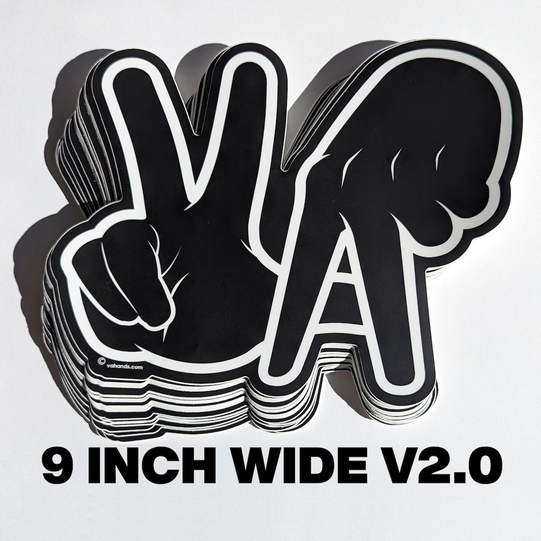 Virginia VA Hands V2.0 9 Inch Sticker - Etsy