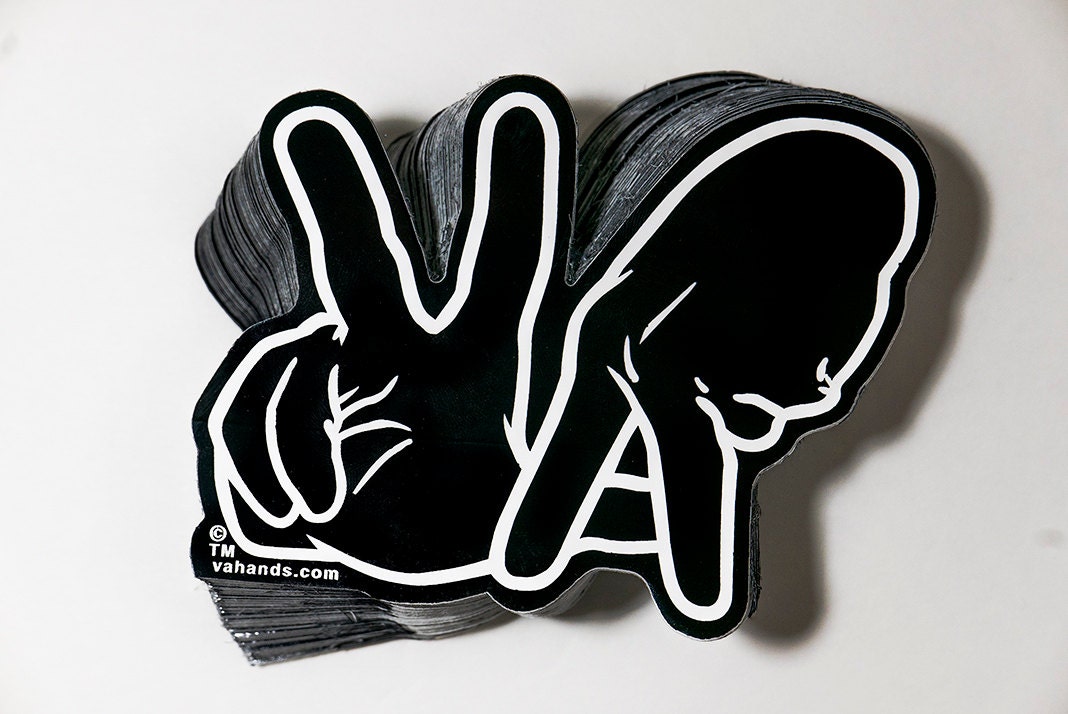Virginia VA Hands Stickers 2-pack - Etsy