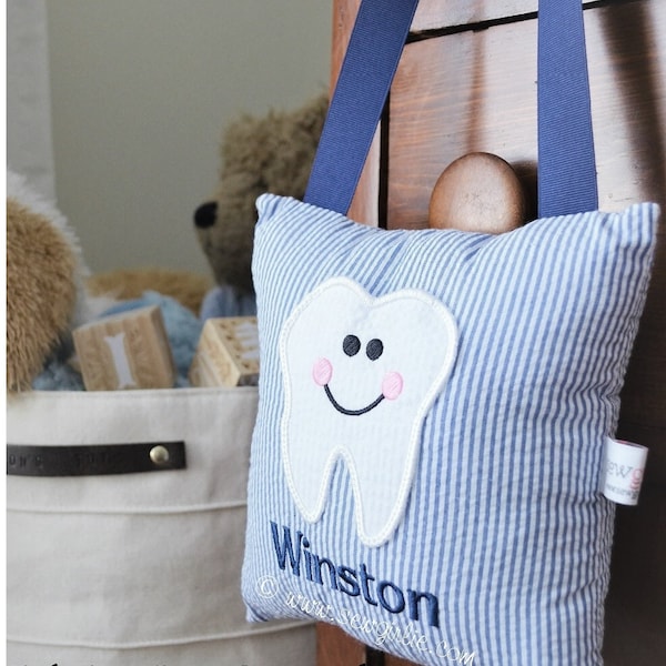 Monogrammed Tooth Pillow - Etsy