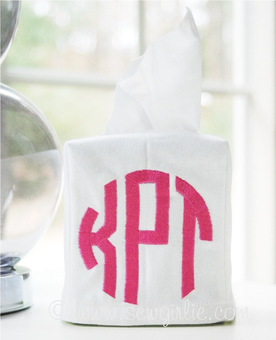 Personalized Preppy Monogrammed Tissue Box Cover/custom Baby Nursery ...