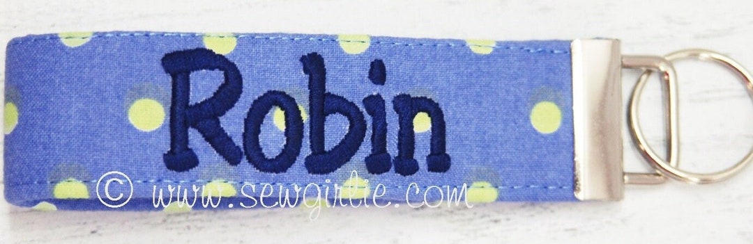 Personalized Preppy Monogrammed Key Fob/personalized Keychain ...