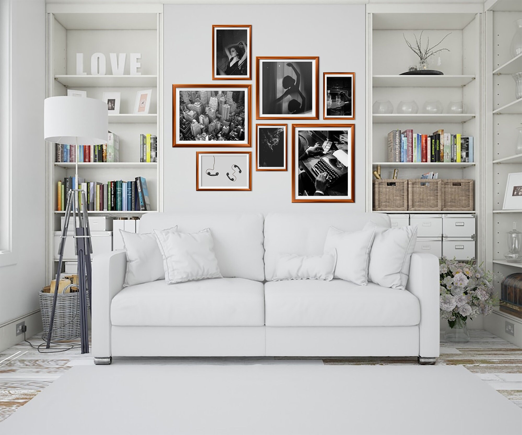 Gallery Wall Set | Black & White Collage | Film Noir Inspired ...