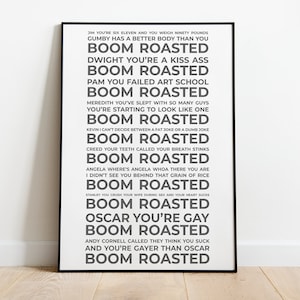 Michael Scott Boom Roasted Print | the Office Quotes | Digital Prints ...