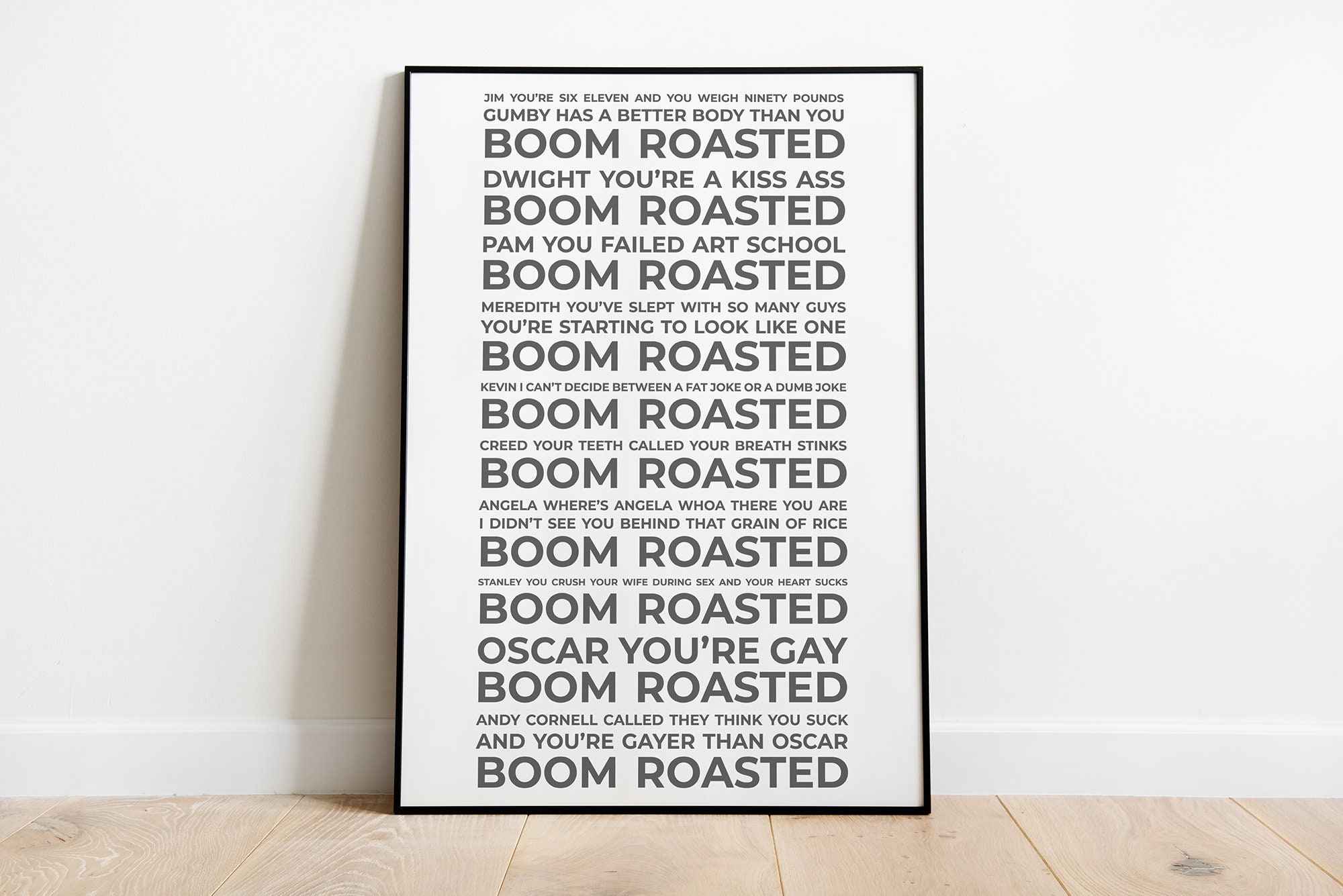 Michael Scott Boom Roasted Print | the Office Quotes | Digital Prints ...