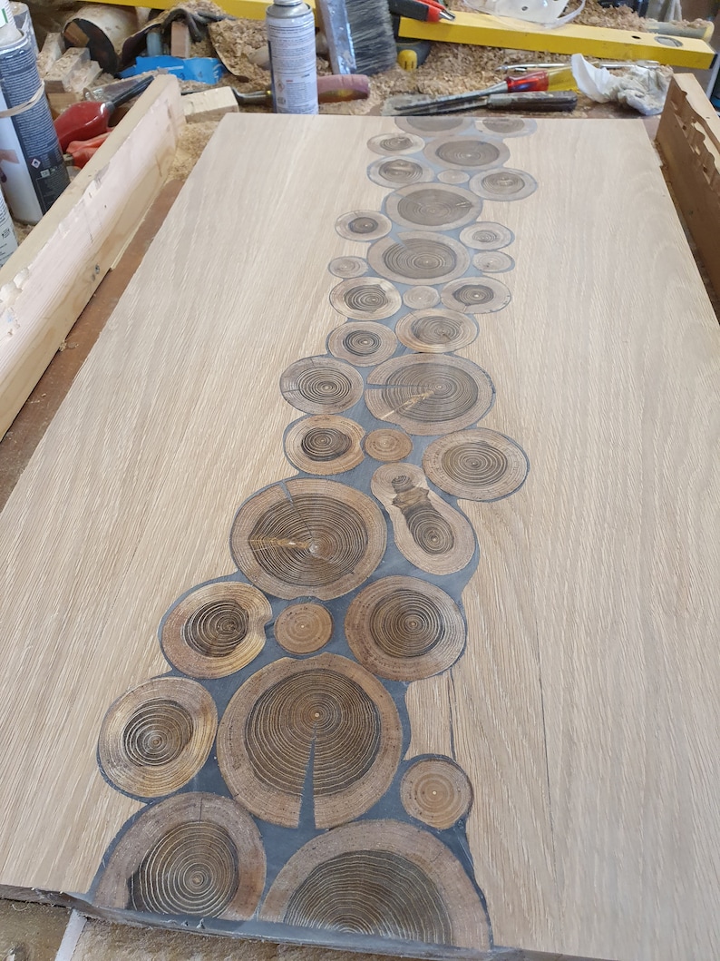 Singer Sewing Machine Base Table Oak Laburnum Resin Upcycled Collection ...