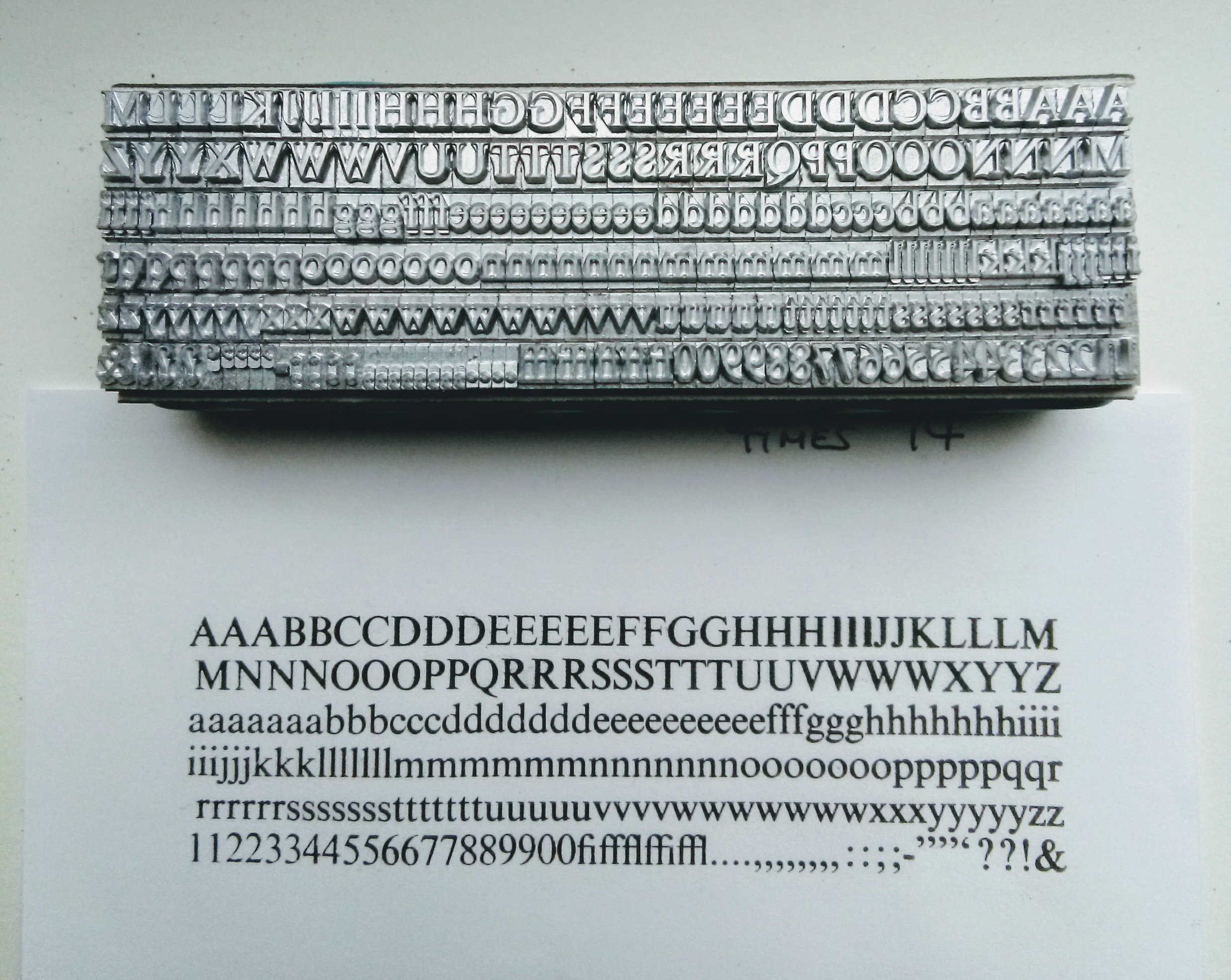 14 Point Times New Roman 3A Letterpress Metal Printing Type - Etsy